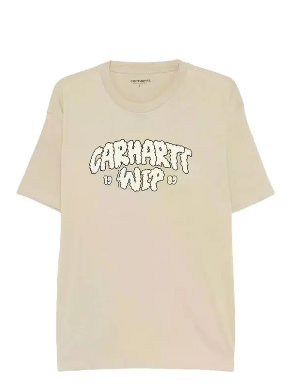 Carhartt Work In Progress Logo-print Crew-neck T-shirt - Neutrals
