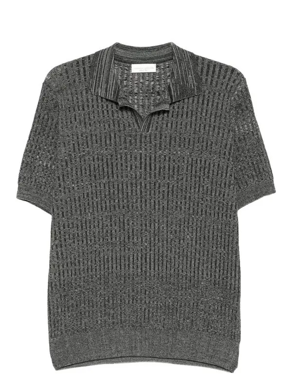 ROBERTO COLLINA Knitted T-shirt - Black