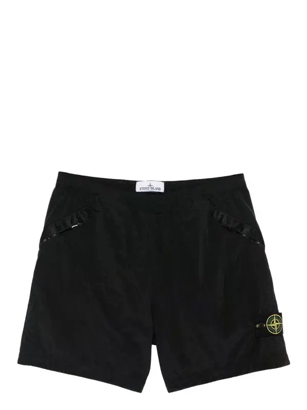Stone Island Patch-pocket Bermuda Shorts - Black