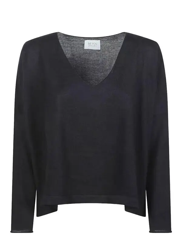 BEYOU V-neck Knitwear - Black