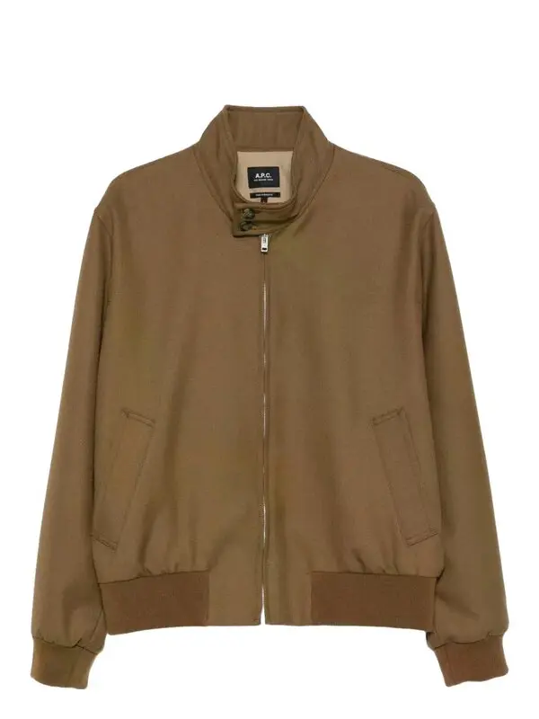 A.p.c. Zip-up Bomber Jacket - Green