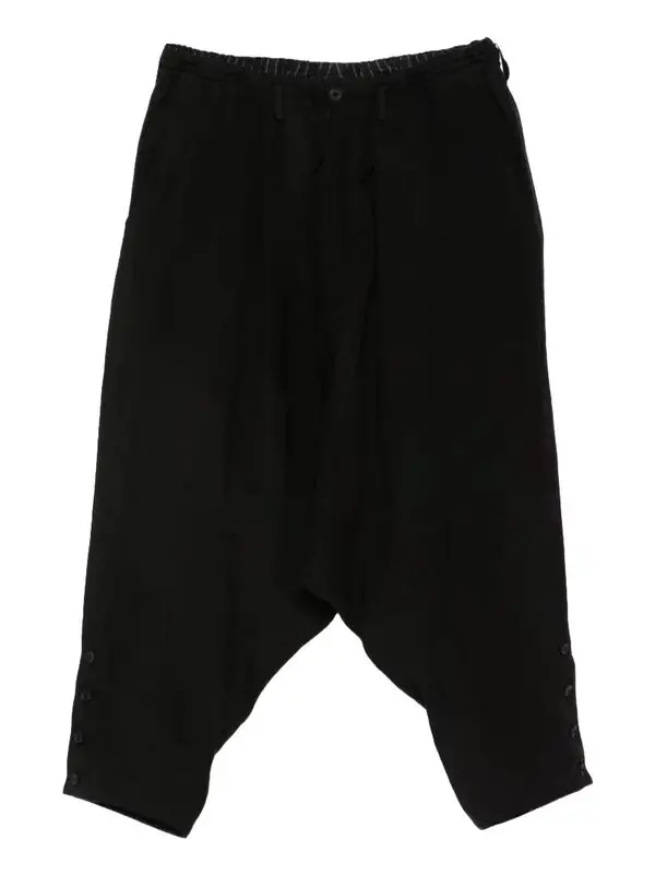 Yohji Yamamoto Button-fastening Trousers - Black
