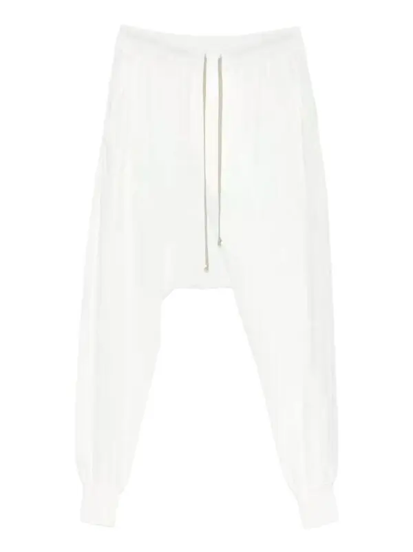 Rick Owens Prisoner Drawstring Trousers - White