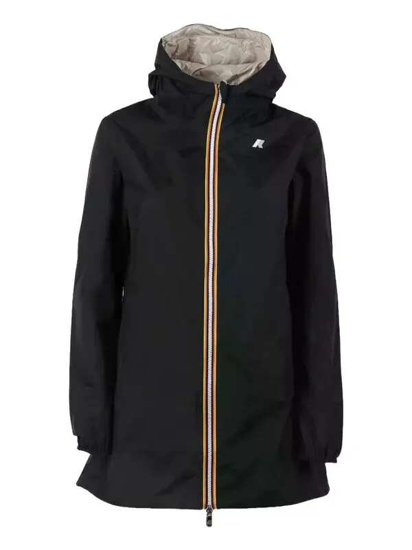 K-WAY Hooded Zip Jacket - Black
