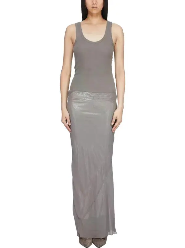 Rick Owens Dafne Textured Sleeveless Midi Dress - Grey