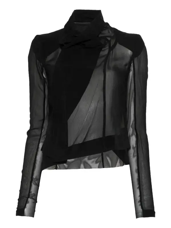 Rick Owens Classic Biker Asymmetric-collared Jacket - Black