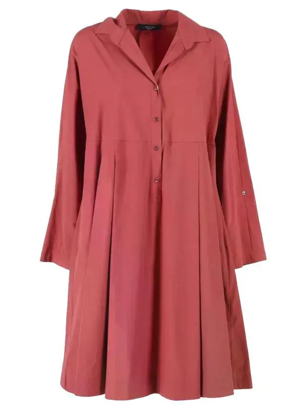 Max Mara Colla Buttoned Dress - Red