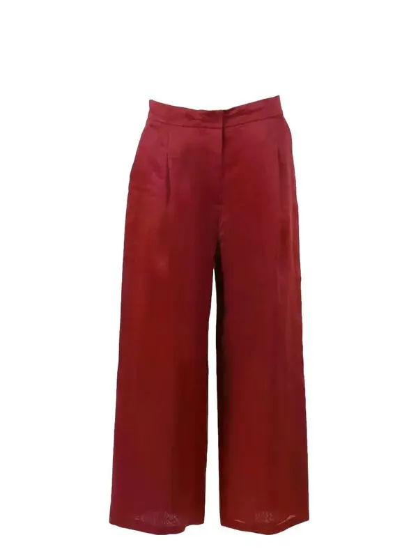Max Mara Pleated Wide-leg Palazzo Pants - Red