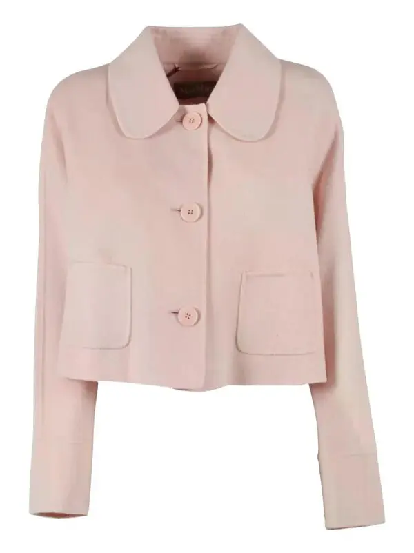 Max Mara Buttoned Patch-pocket Jacket - Pink