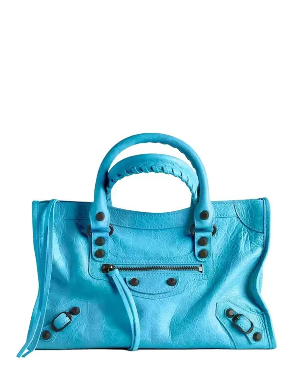 Balenciaga Le City Braided-handles Tote Bag - Blue