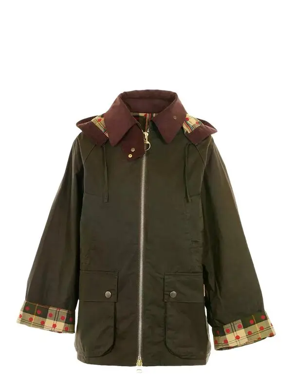 Barbour X Paul Smith Hooded Checked Coat - Green