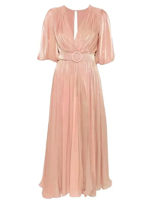 Costarellos V-neck Maxi Dress - Pink