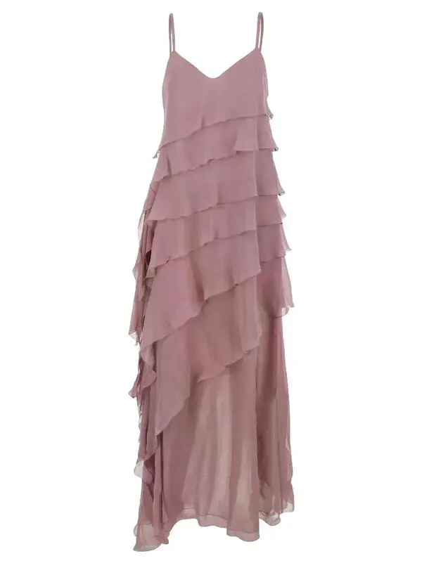 Antonelli Firenze Marilyn Tiered-ruffles Dress - Pink