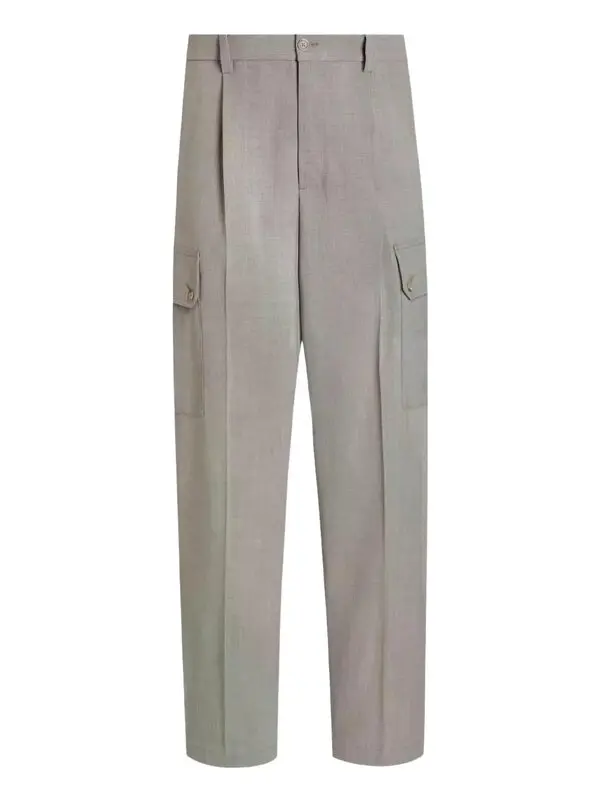 Dolce & Gabbana Virgin Wool Trousers - Neutrals