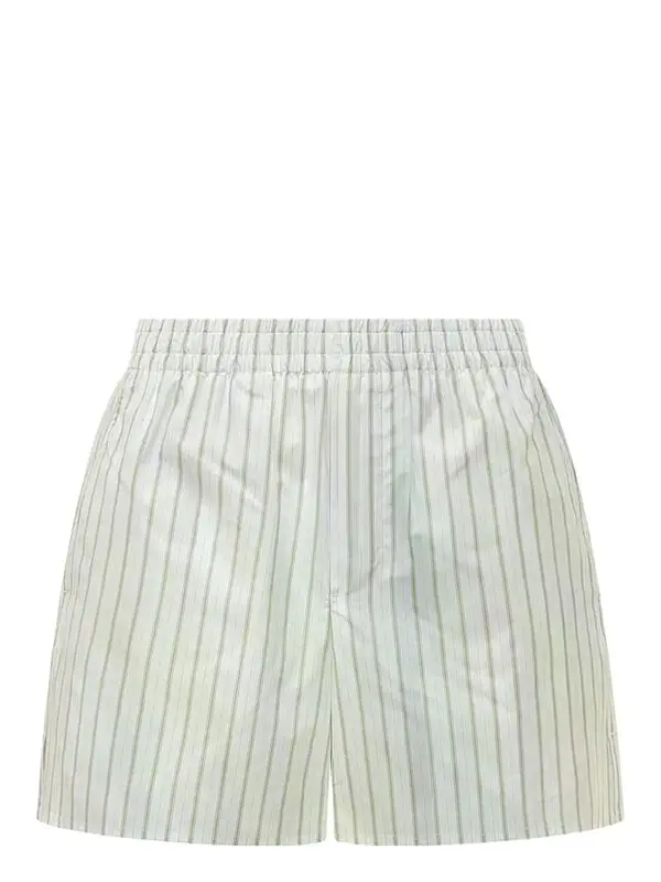 Ami Elasticated Striped Shorts - White
