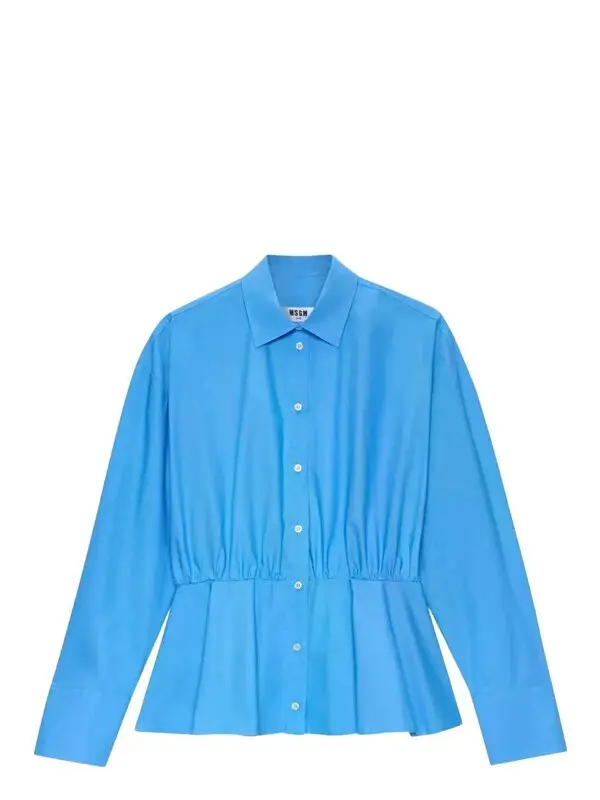 MSGM Gathered Shirt - Blue