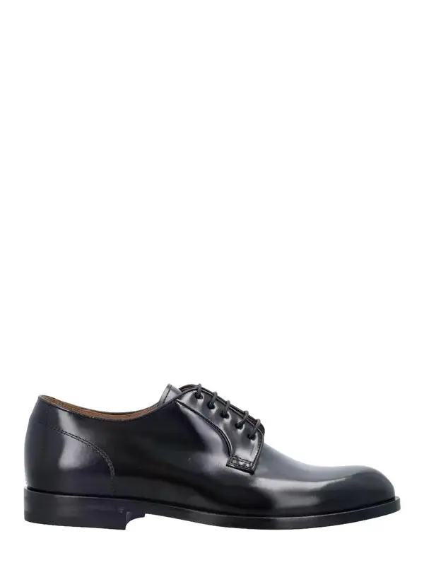 GREEN GEORGE Polished Leather Derby Shoes - Black