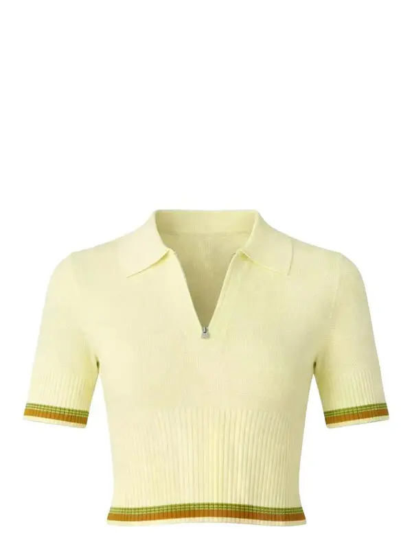 Guest In Residence Marcella Striped Polo Shirt - Yellow