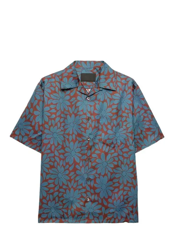 Prada Short-sleeved Cotton-blend Shirt - Red