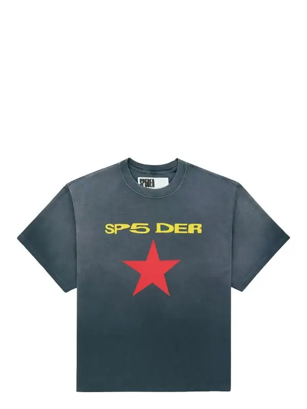 SP5DER Logo-print T-shirt - Grey