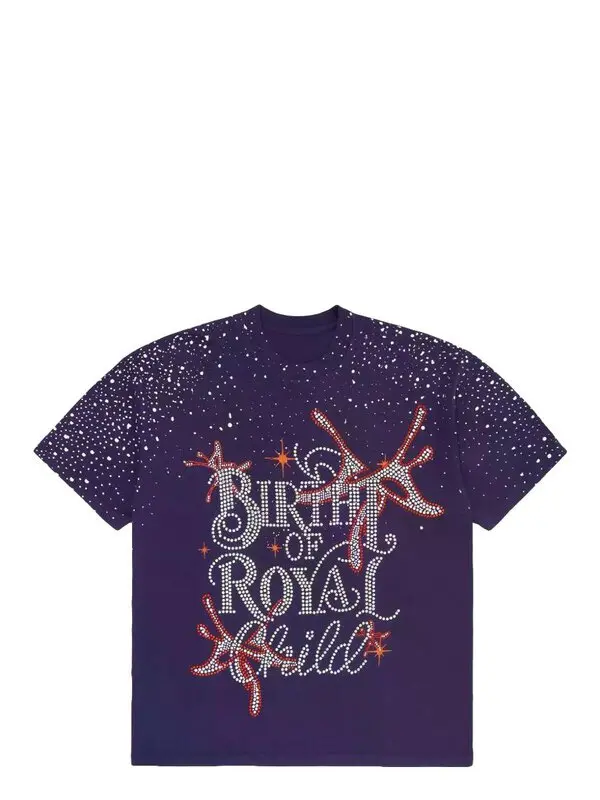 BIRTH OF ROYAL CHILD Round-neck T-shirt - Purple