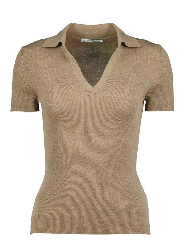 Max Mara V-neck Knitted Top - Neutrals