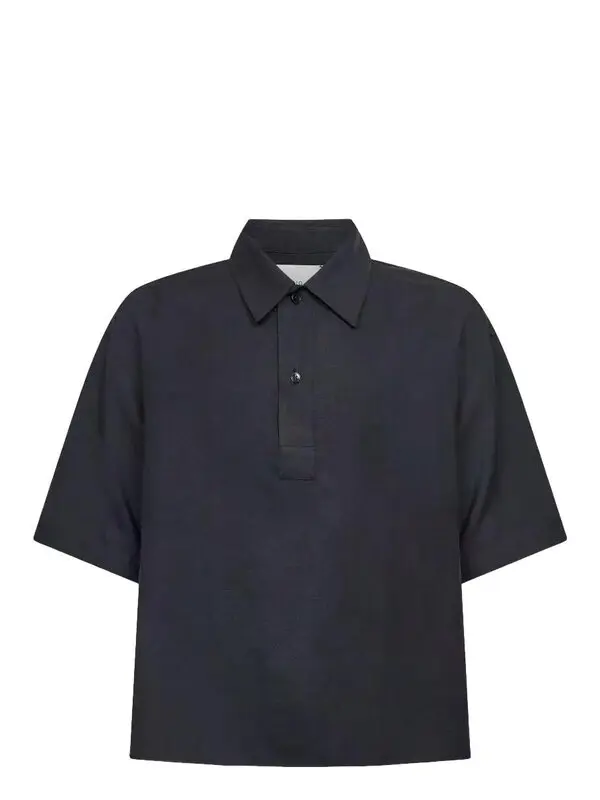 Studio Nicholson Lemmer Two-button Short-sleeve Polo Shirt - Blue