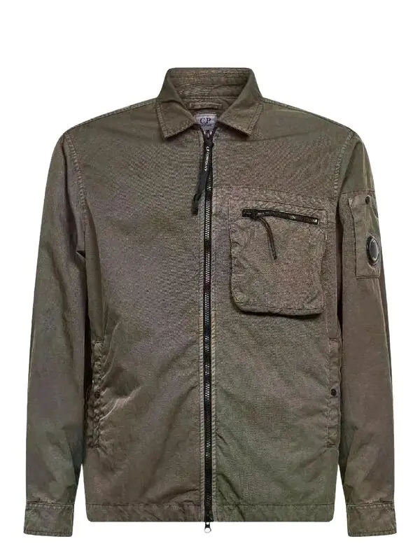 C.P. COMPANY Panama-r Ziped Chest-pocket Jacket - Green
