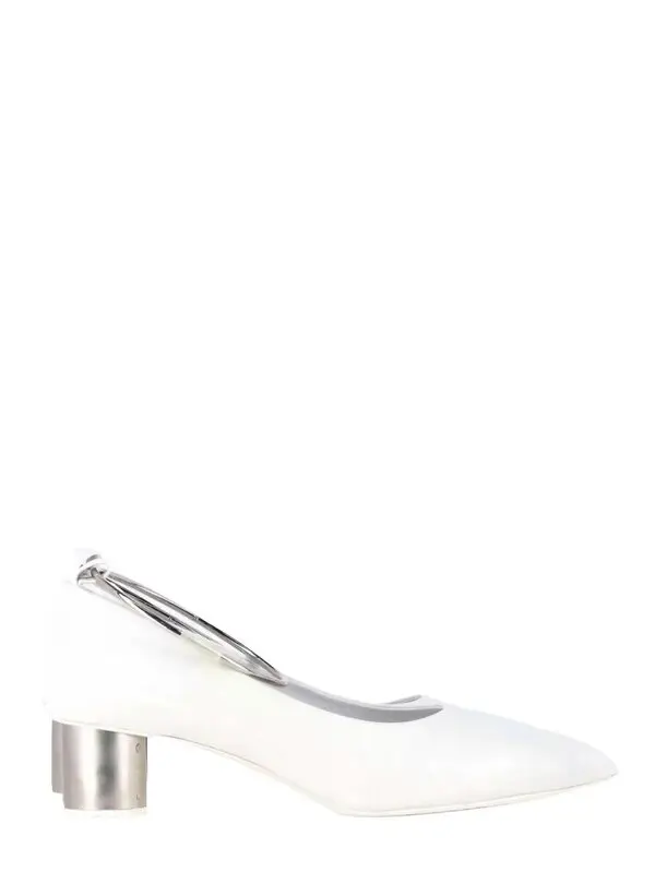 JIL SANDER Alima Pointed Leather Pumps - White