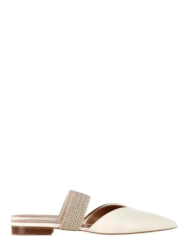 MALONE SOULIERS Maisie Pointed Toe Strap Mules - White