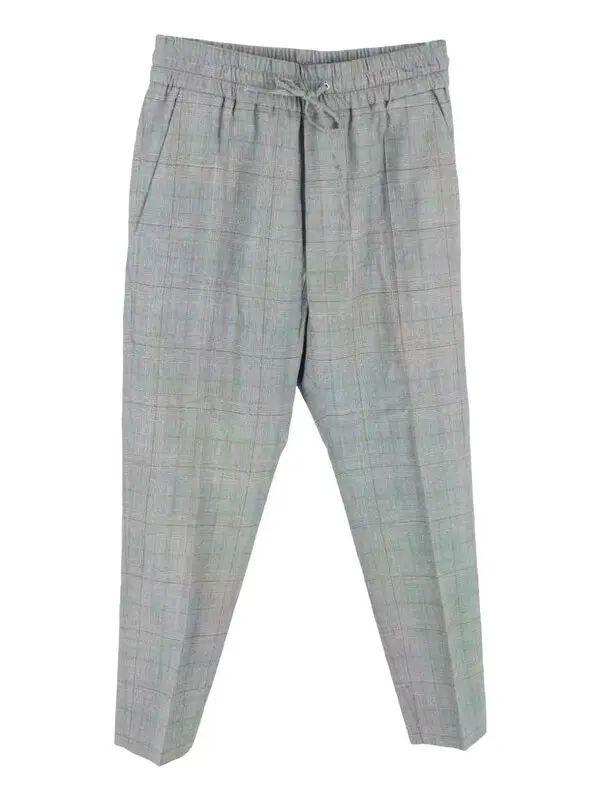VIVIENNE WESTWOOD Checked Drawstring Trousers - Grey