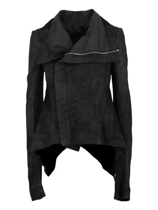 Rick Owens Moody Naska Draped Detail Jacket - Black