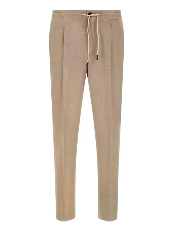 Incotex Modello Pleat Drawstring Tailored Trousers - Neutrals