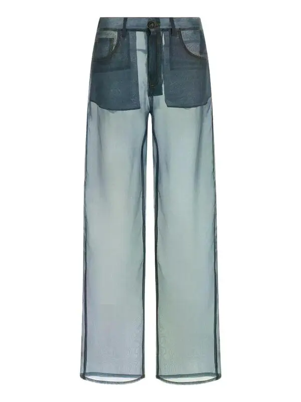 HAIKURE Bonnie Semi-sheer Trousers - Blue