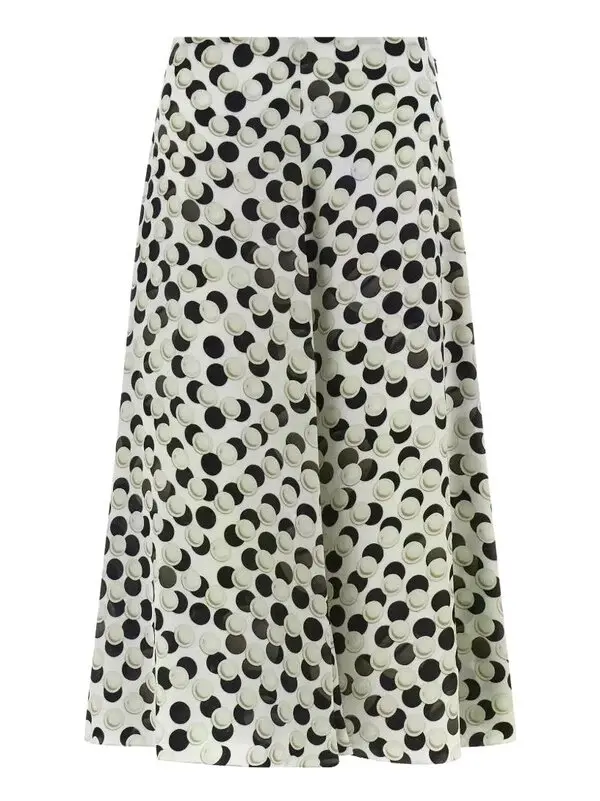 Fendi Jacquard Polka-dot Midi Skirt - White
