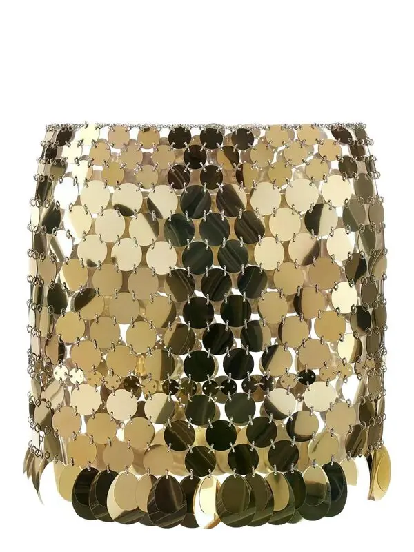 Rabanne Disc-embellished Skirt - Gold