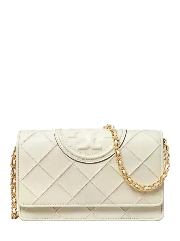 Tory Burch Fleming Small Soft Shoulder Bag - White