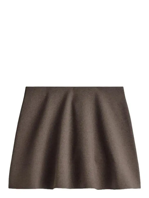 Cos Flared Mini Skirt - Brown