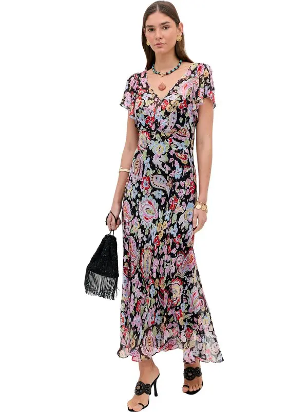 Rixo Floral Print Regular Bexley Cara - Multi