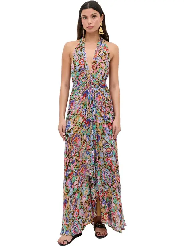 Rixo Alaina Cara Floral Leopard Dress - Multi