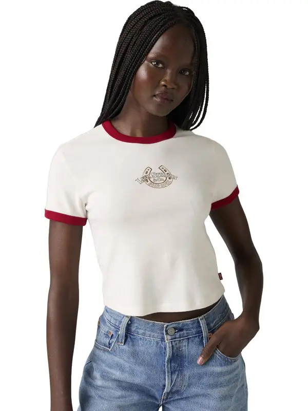 LEVI'S Graphic Mini Ringer T-shirt - Sugar Swizzle