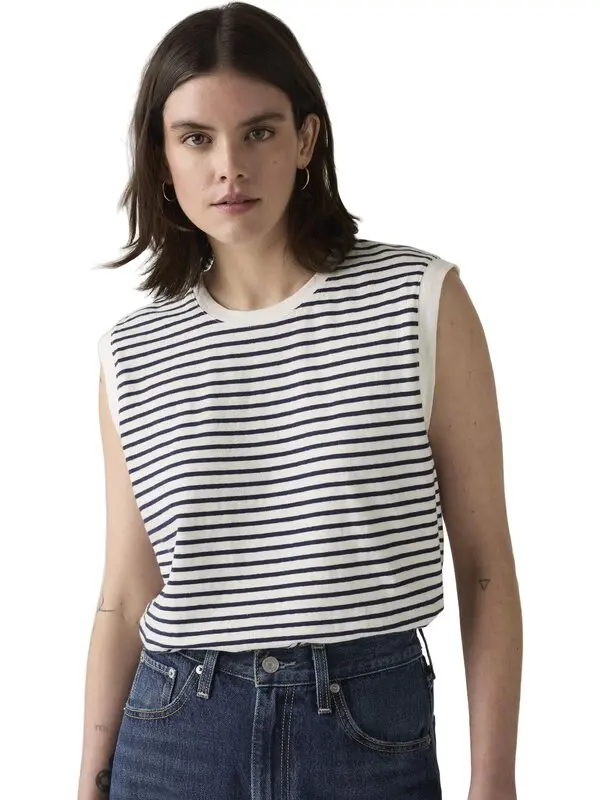 LEVI'S Boxy Tank - Peacoat Stripe
