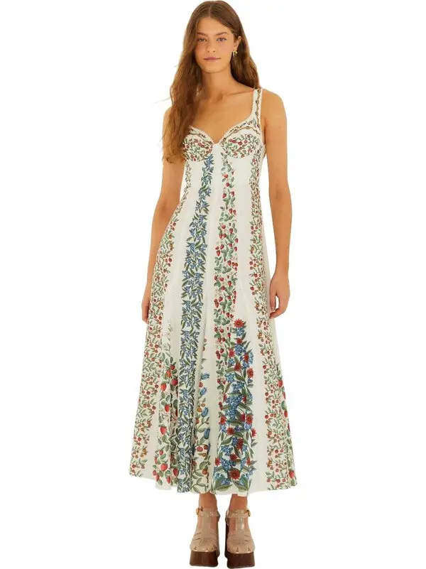 Farm Rio Fruit Beauty Lenzing™ Ecovero™ Euroflax™ Maxi Dress - Fruit Beauty Off-white