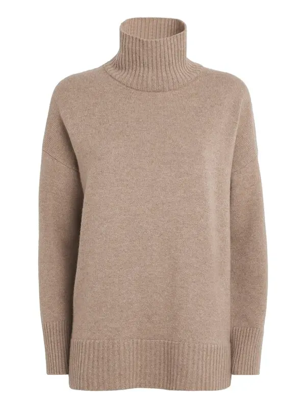 Lafayette 148 New York Cashmere Funnel-neck Sweater - Grey