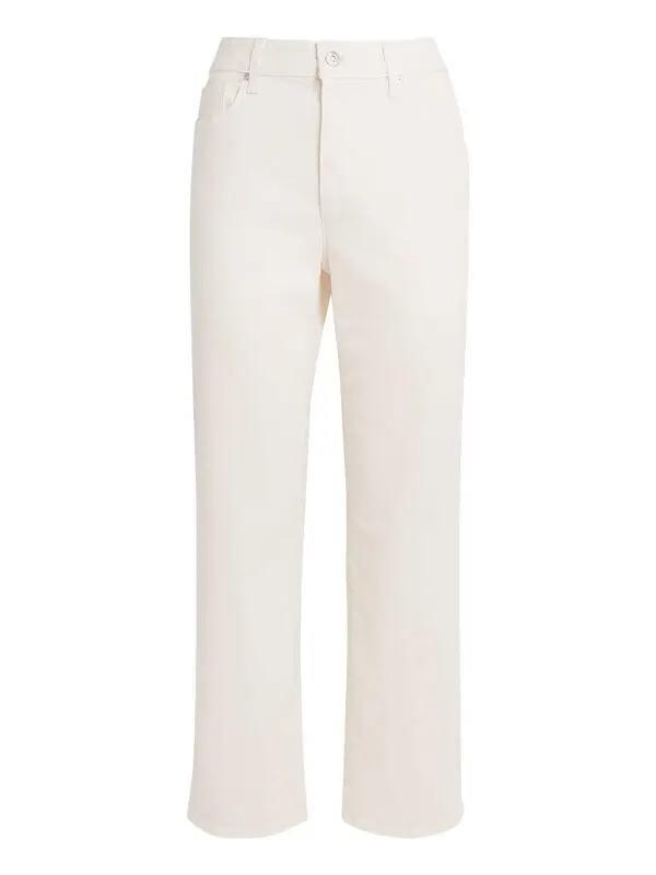 Paige Stevie Straight Ankle Jeans - Ivory
