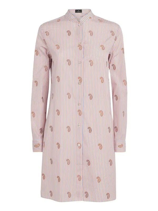 Etro Paisley Stripe Cotton Shirt - Pink