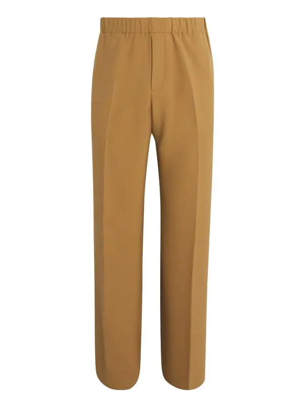 Sandro Jersey Wide-leg Trousers - Beige