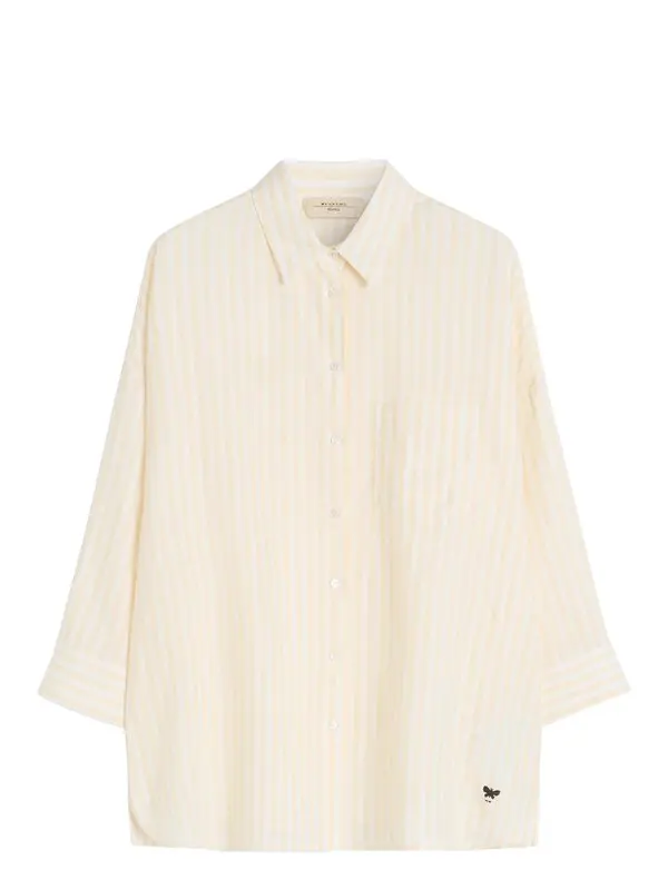 Max Mara Linen Stripe Shirt - Yellow