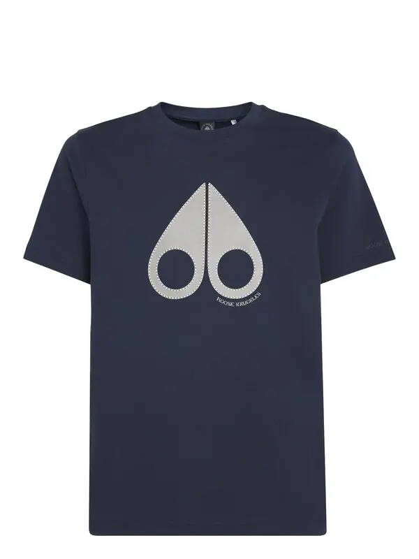 Moose Knuckles Logo Appliqué T-shirt - Navy
