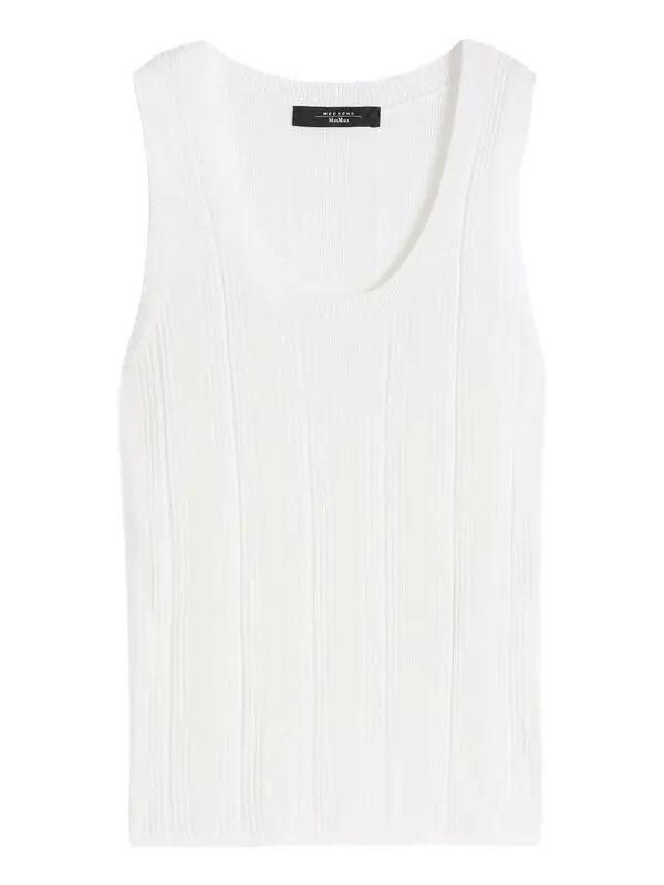 Max Mara Rib-knit Tank Top - White